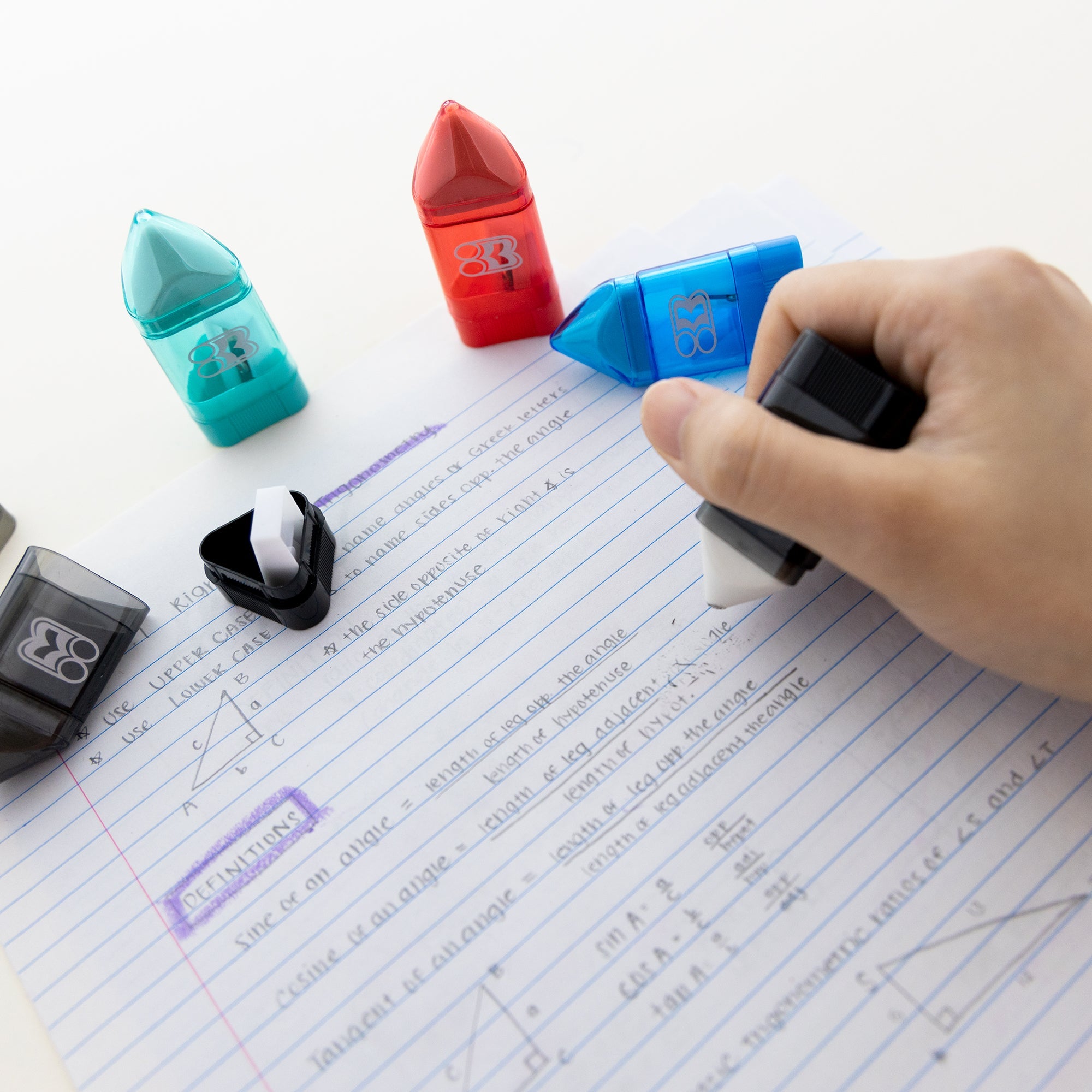 BAZIC Rex Sharpener w/ Receptacle + Eraser (2/Pack) – BAZIC Products