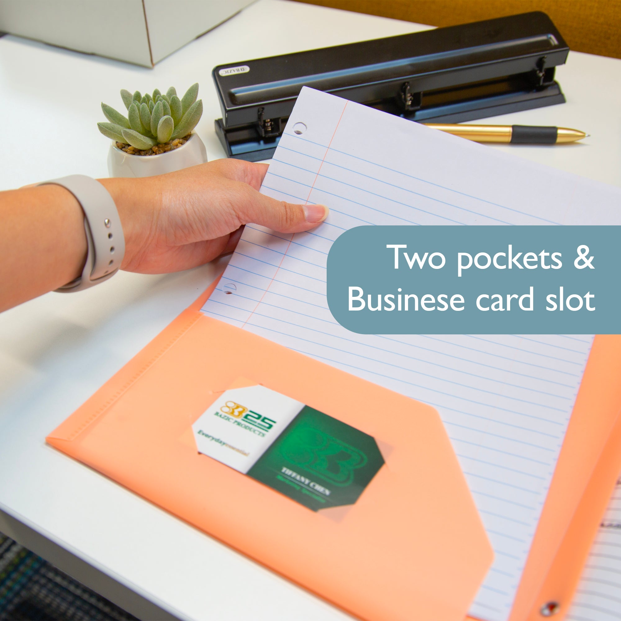 BAZIC Pastel Color 2-Pocket Poly Portfolio w/ 3 Prongs – BAZIC Products